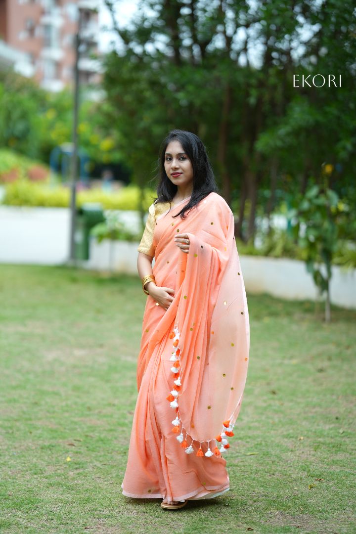 Peachy Galaxy (Saree) – Ekori